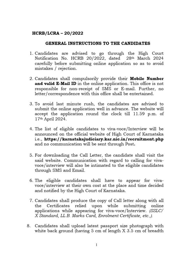 LCRA2024 General Instructions | PDF