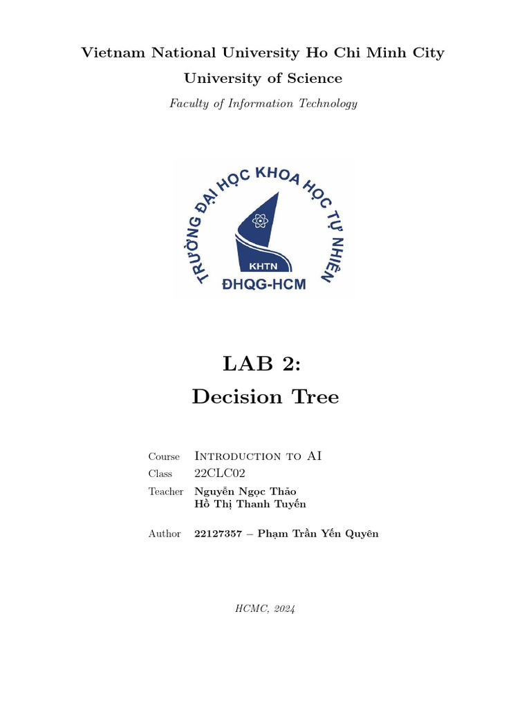 [REPORT] LAB_2_Decision_Tree | PDF | Sensitivity And Specificity ...