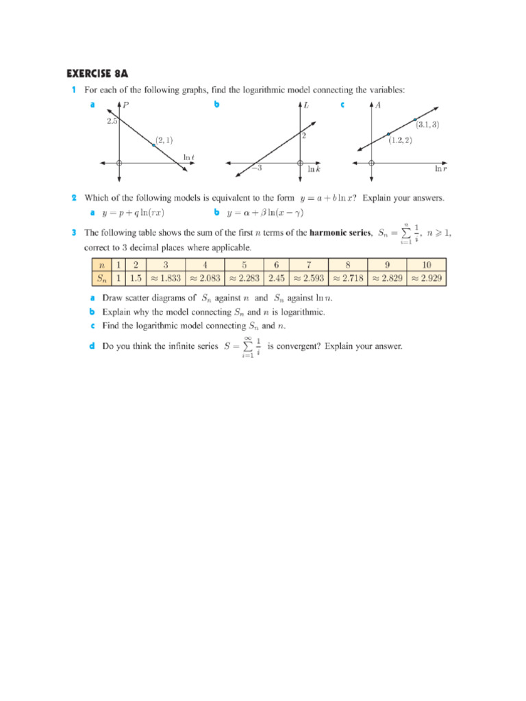Logarithmic Modeling QA | PDF