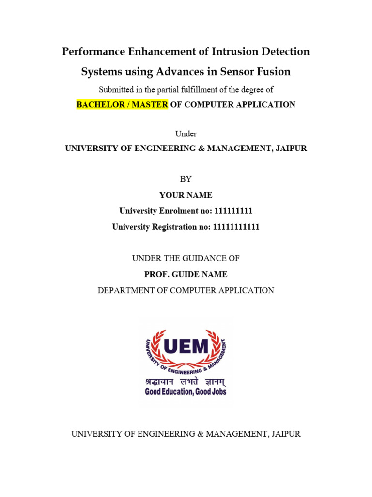 BCA - MCA - Project - Report - Template | Download Free PDF | Physical Sciences | Quantum Mechanics