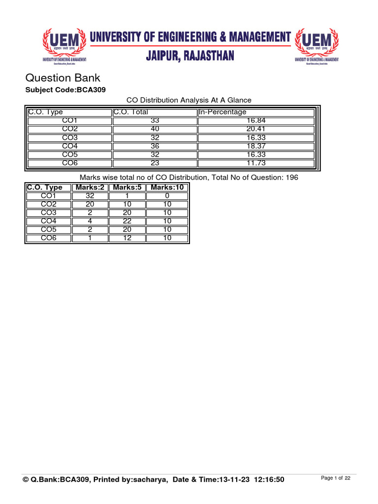 BCA309 Data Structures Using C QB | PDF | Python (Programming Language) | Computing