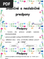 SJL4 Slabičné A Neslabičné Predpony | PDF