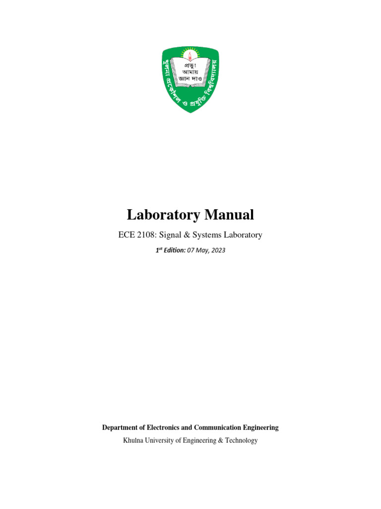 ECE 2108 Signal & Systems-1 | PDF | Matrix (Mathematics) | Matlab