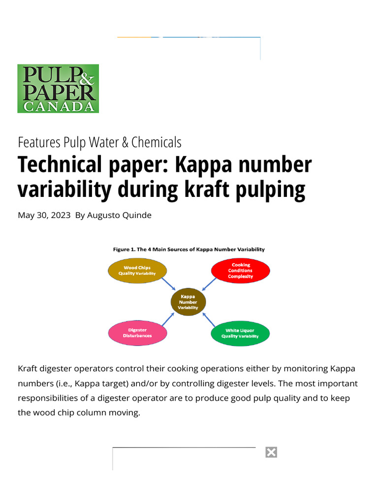 Technical Paper - Kappa Number Variability During Kraft Pulping - Pulp ...