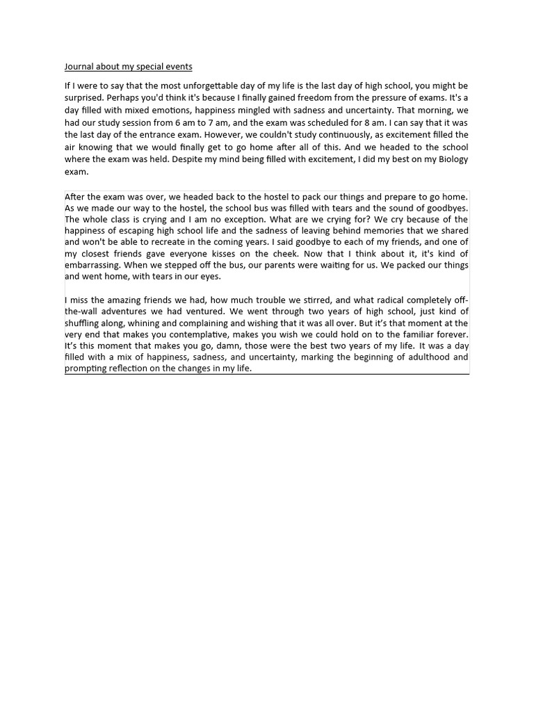 High School's Bittersweet Farewell | PDF