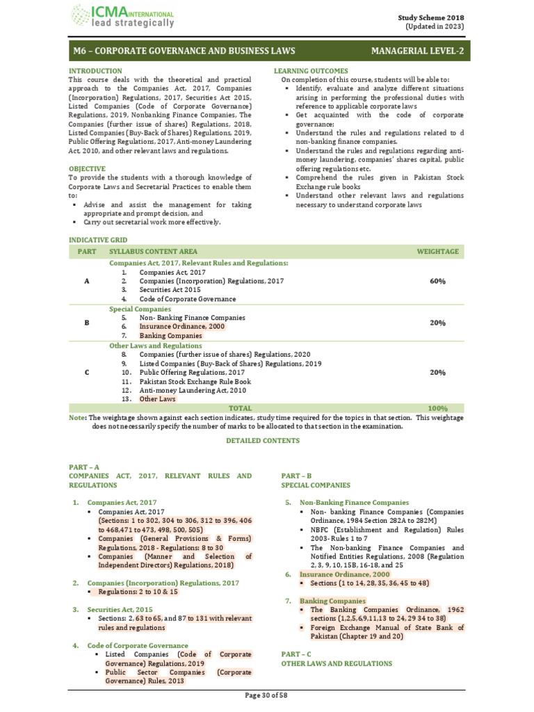 M6-CGBLE (Updated Syllabus) | PDF | Non Bank Financial Institution ...