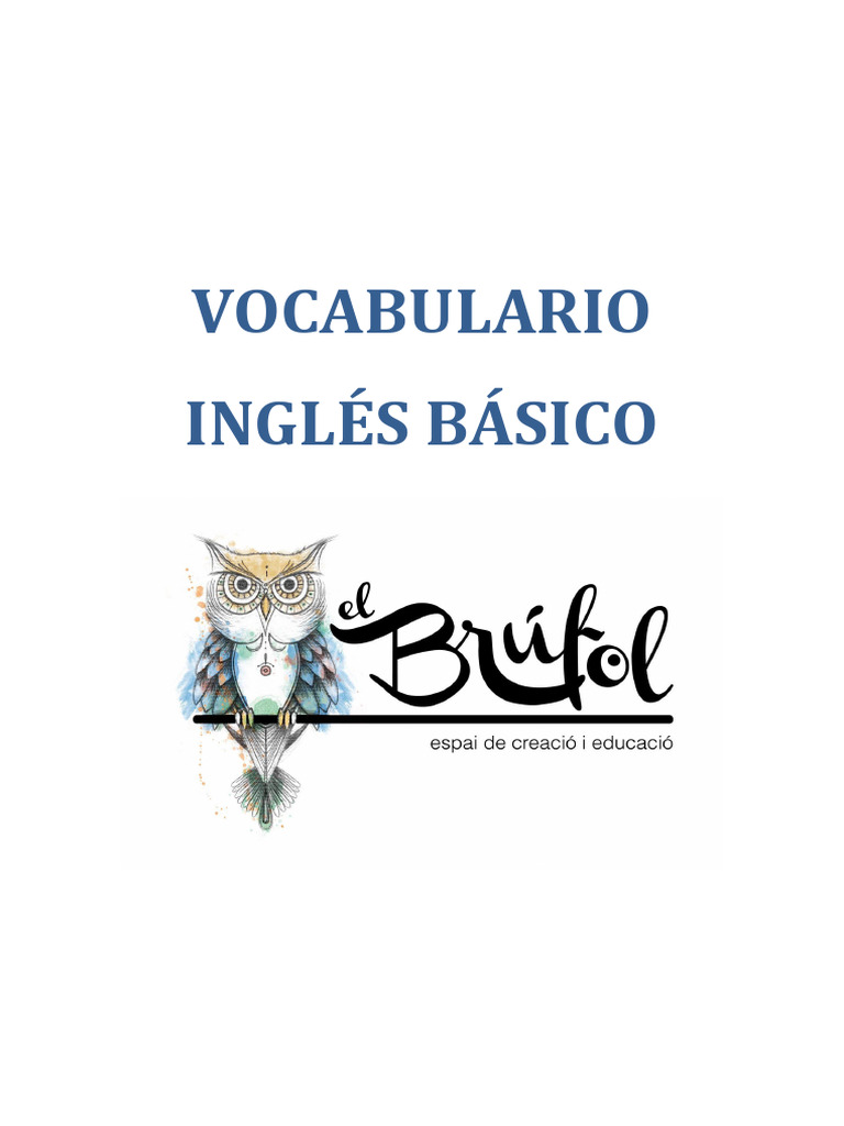 Vocabulario Básico en Inglés: Guía Completa | PDF | Artes del Lenguaje ...