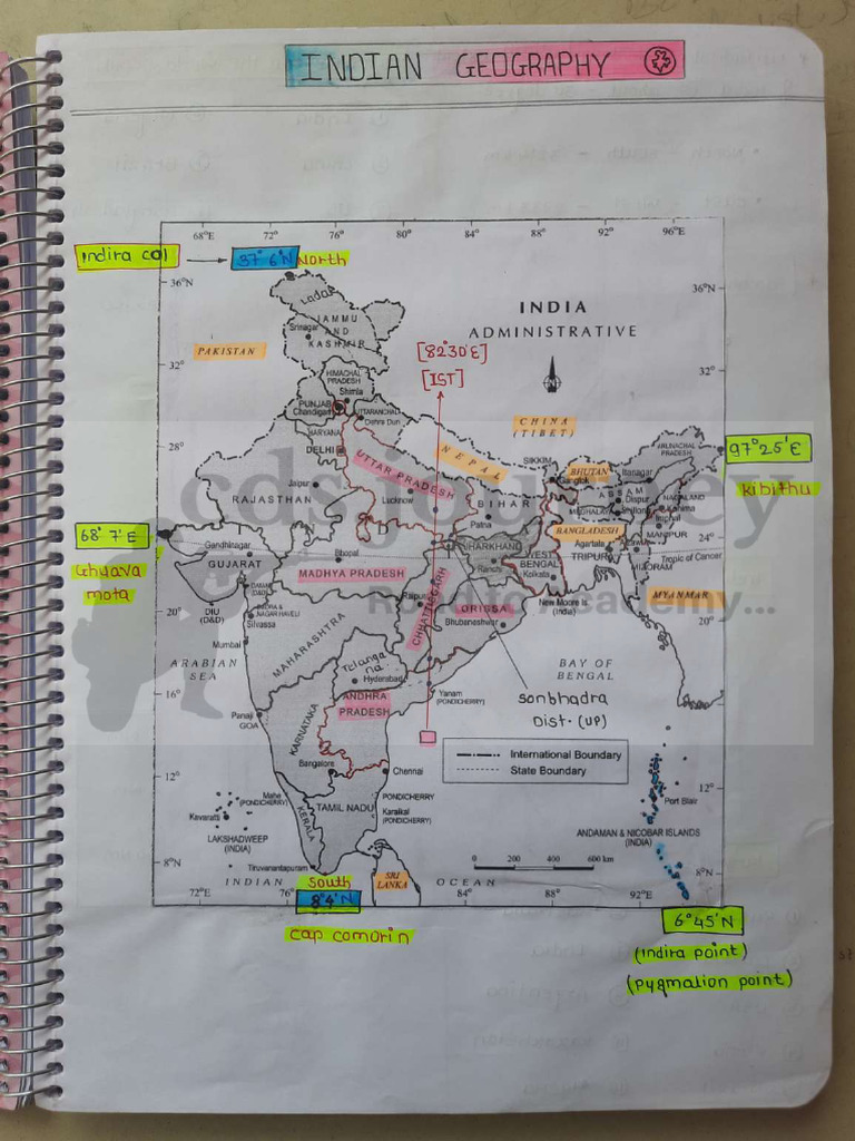 Indian Geography Class Notes - Compressed | PDF
