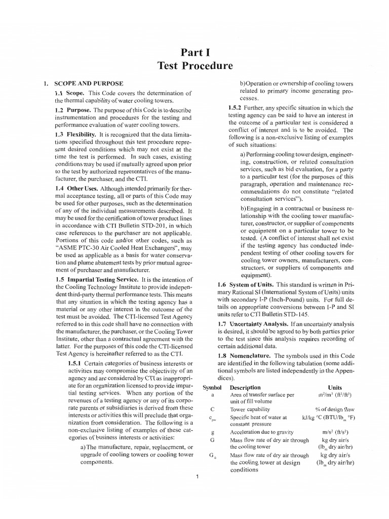 CTI ATC-105 Cooling Tower Test Code | PDF | Continuum Mechanics ...
