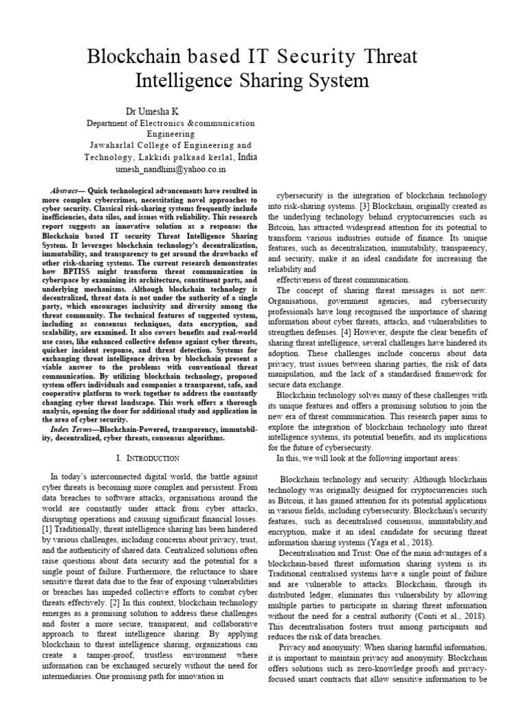 Journal Paper Blockchain Nov2023 | PDF | Computer Security | Security