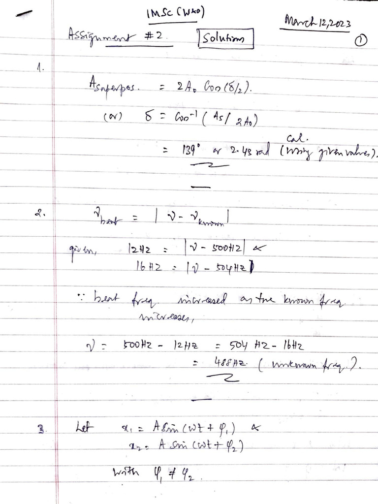 Solutions-Assignment 2 | PDF