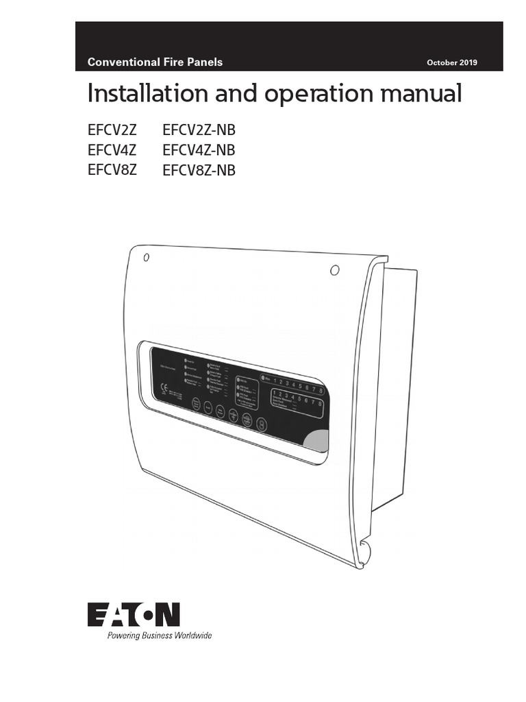 Eaton Fire Conventional Panel Efcv8zone Manual 25 16733 en | PDF ...
