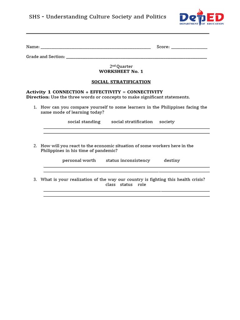 Q2W1 Social Strat | PDF