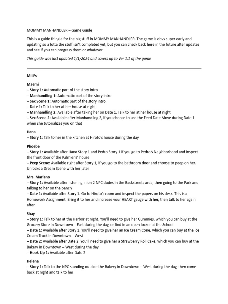 Mommy Manhandler | PDF