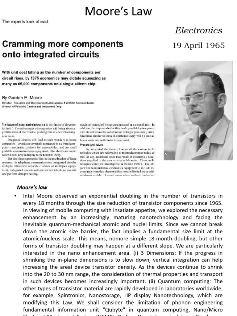 Moores Law | PDF | Central Processing Unit | Graphics Processing Unit