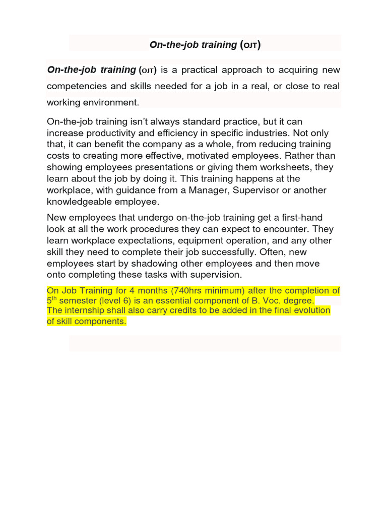 Ojt Report l7 | PDF | Behavior Modification | Learning