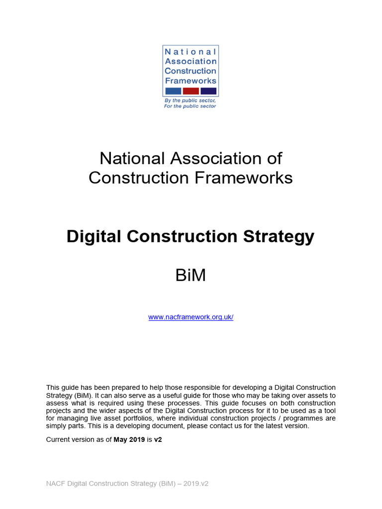 NACF Digital Construction Strategy BiM v2 With EIR 240420 093248 | PDF | Building Information ...