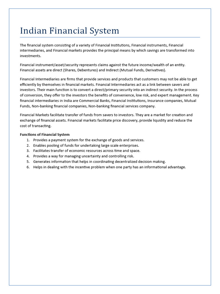 Financial Market | PDF | Financial Markets | Securities (Finance)