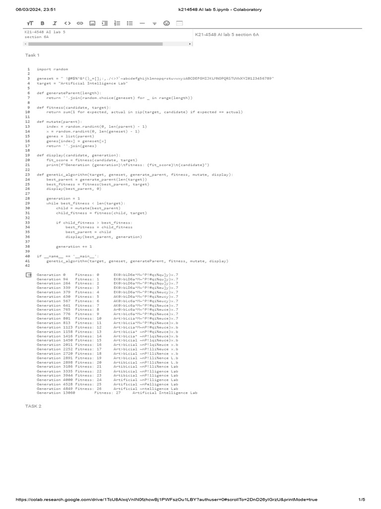 k214548 AI Lab 5.ipynb - Colaboratory | PDF | Artificial Intelligence | Intelligence (AI ...