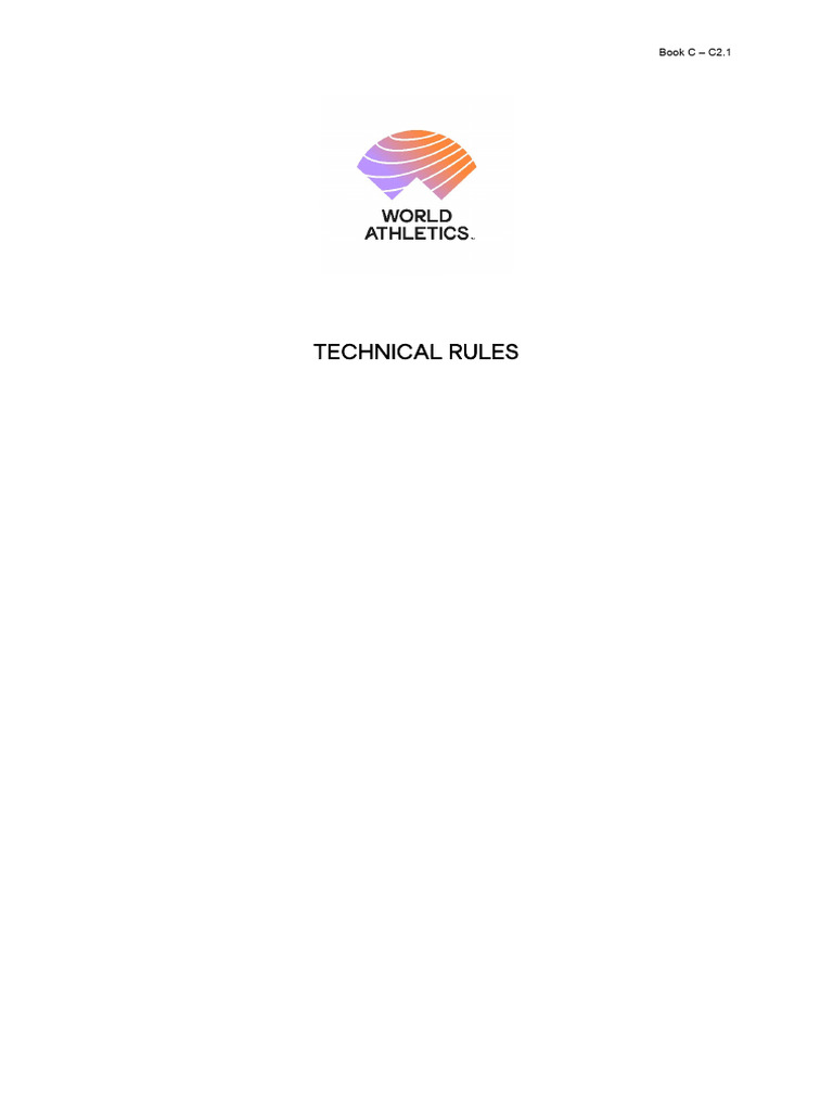 C2.1 Technical Rules | PDF | Track And Field | Sport Of Athletics