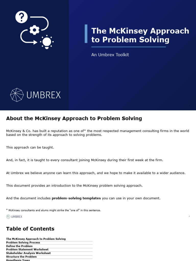 McKinsey Approach To Problem Solving - 2023-04-22 | PDF | Mc Kinsey ...