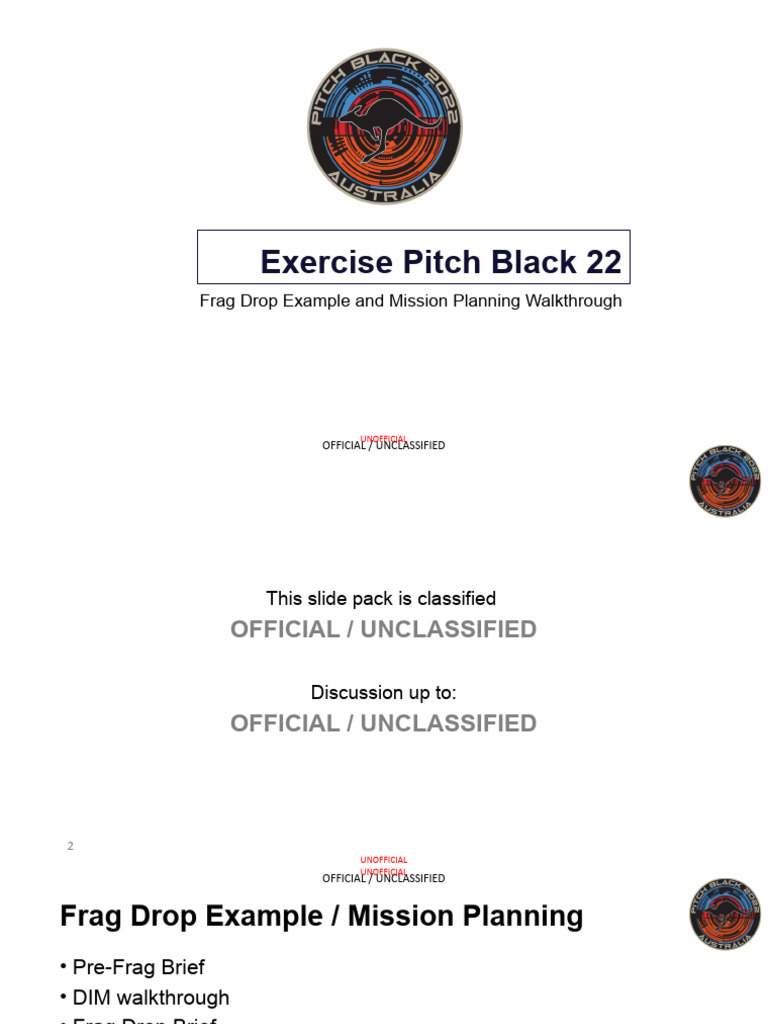 Exercise Pitch Black 22: Mission Planning Guide | PDF