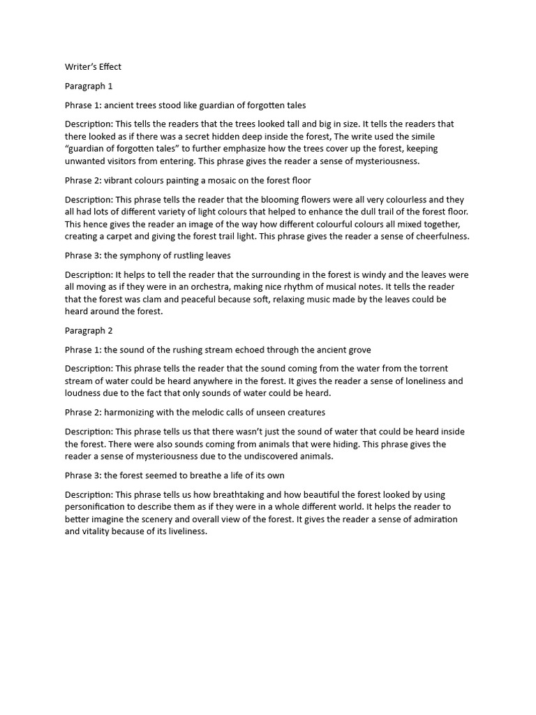 Writer's Effect | PDF