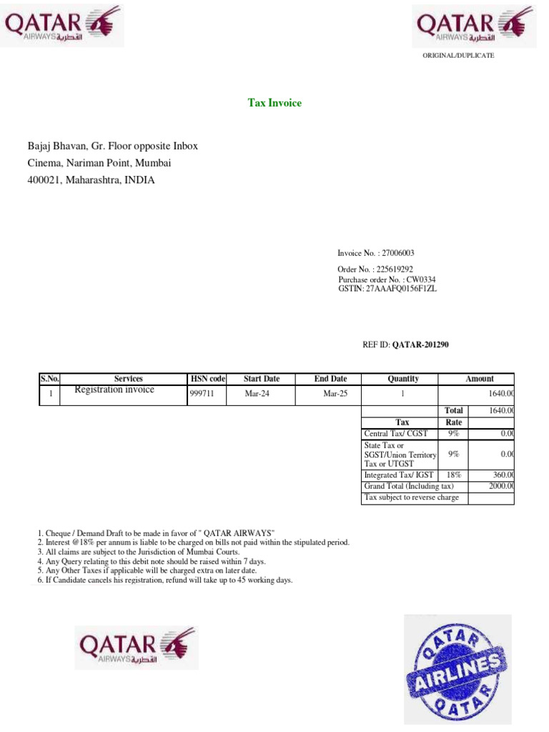 Qatar Registration Invoice 2000 !!!!! | Download Free PDF | Government ...