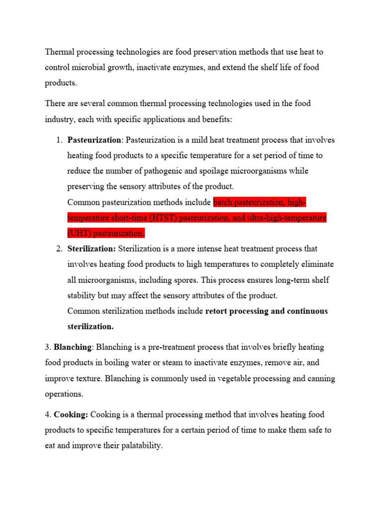 Food Processing & Preservation | PDF | Sterilization (Microbiology) | Disinfectant