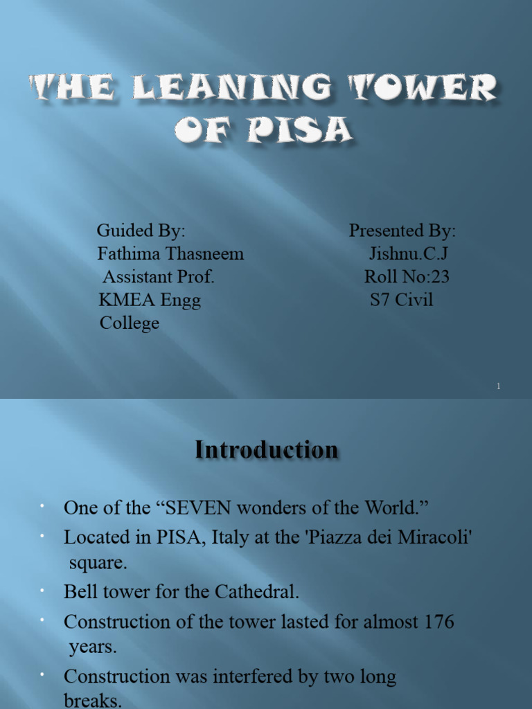 Presentation Pisa PPT 1452520194 181923 | PDF | Deep Foundation | Earth ...