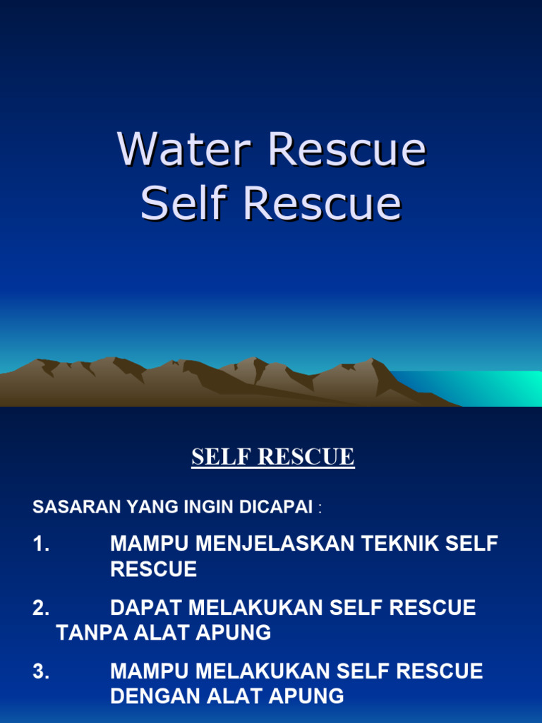 03.B Self Rescue | PDF | Kesehatan Holistik