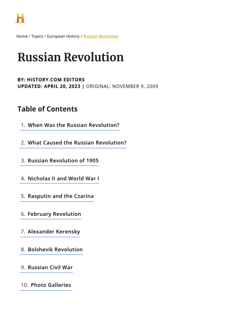 Russian Revolution 1917, History, Causes, Timeline – UEWWS