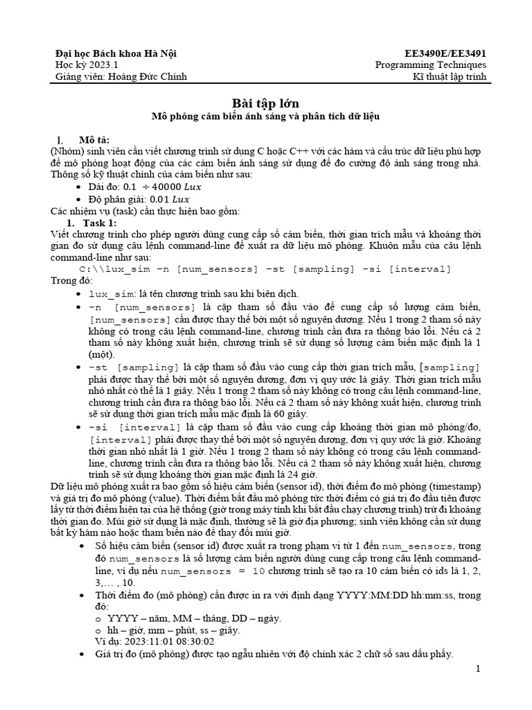 EE3491 Mini Project 20231 v1.0 | PDF