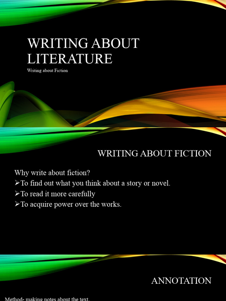 Lesson 7 - Writing About Literature | PDF
