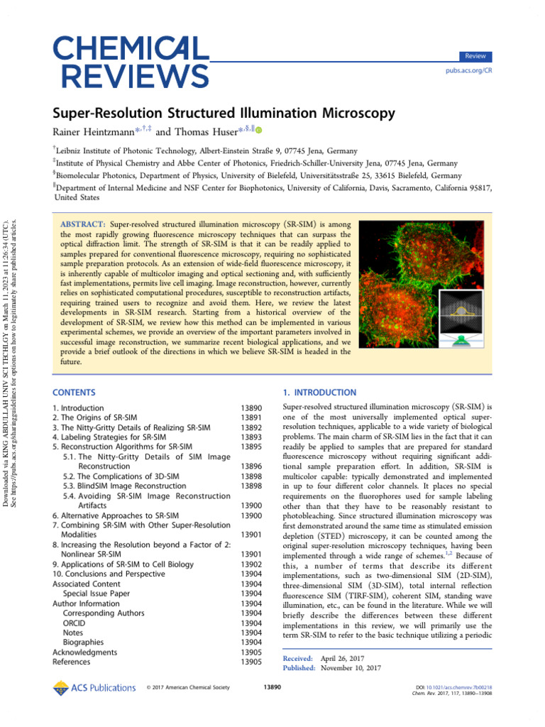 2017 Super Resolution Structured Illumination Micros Pdf Microscopy Optical Resolution