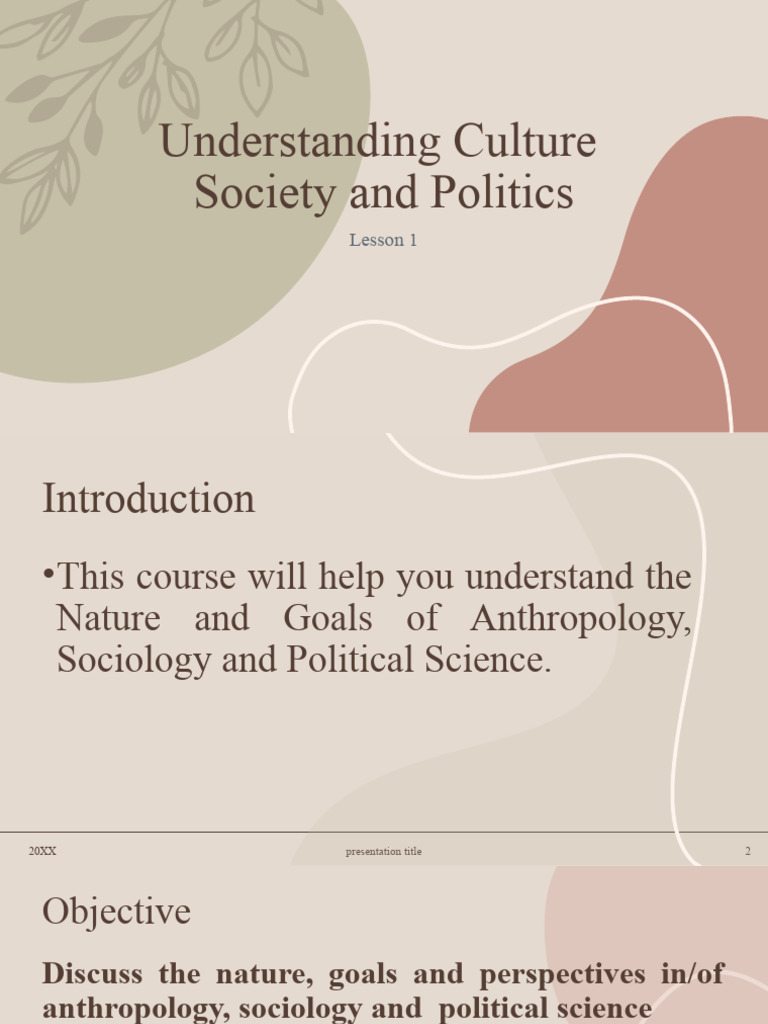 Understanding Culture Lesson 1 | PDF | Sociology | Social Sciences