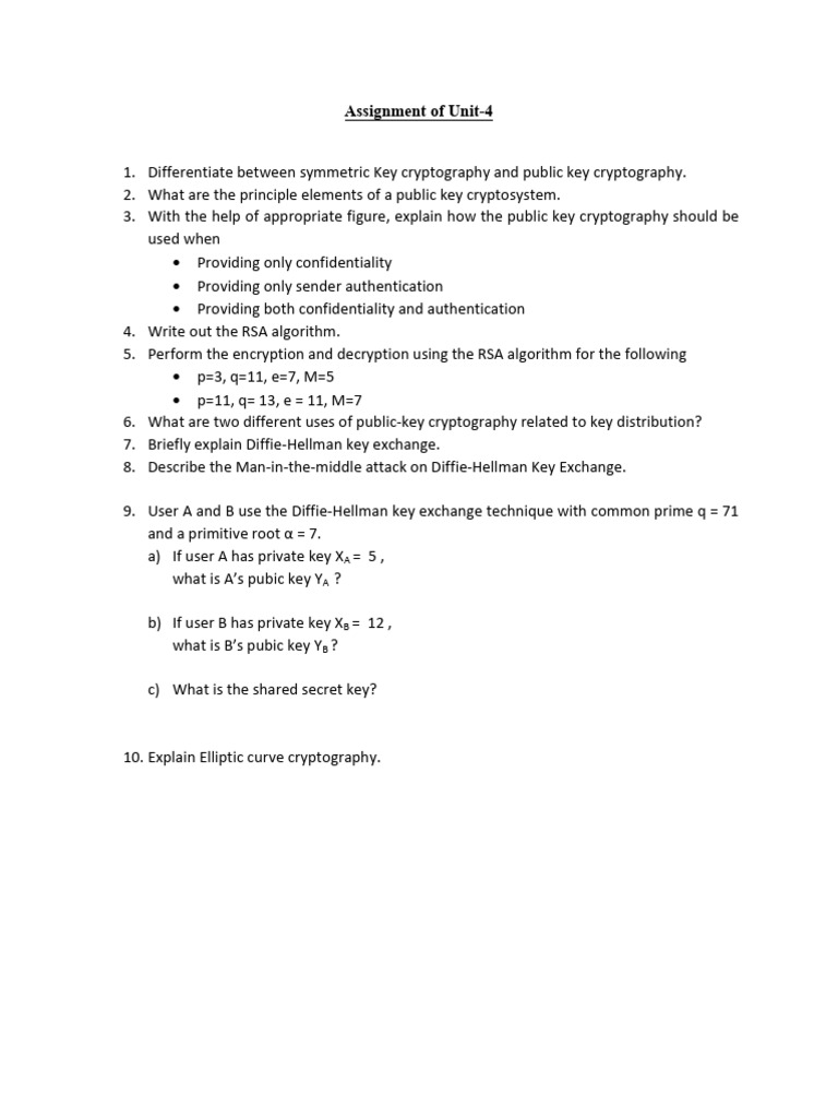 CNS Unit 4 assignment | PDF