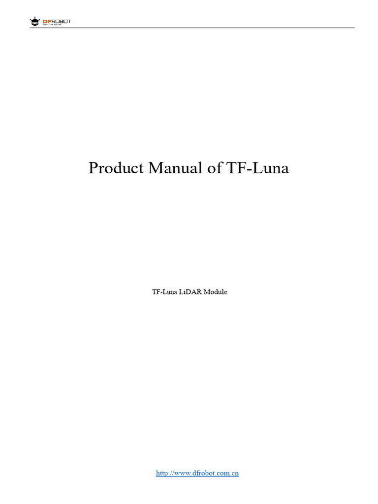 TF-Luna LiDAR Module Manual | PDF | Power Supply | Personal Computers
