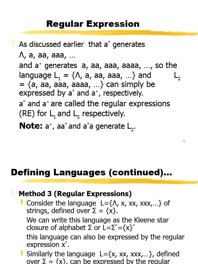 Understanding Regular Expressions in Languages | PDF | String (Computer Science) | Regular ...