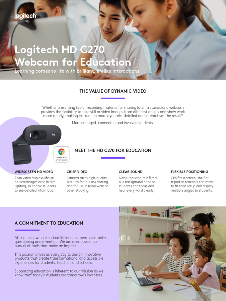 Logitech c270 For Education One Pager | PDF | Usb | Video