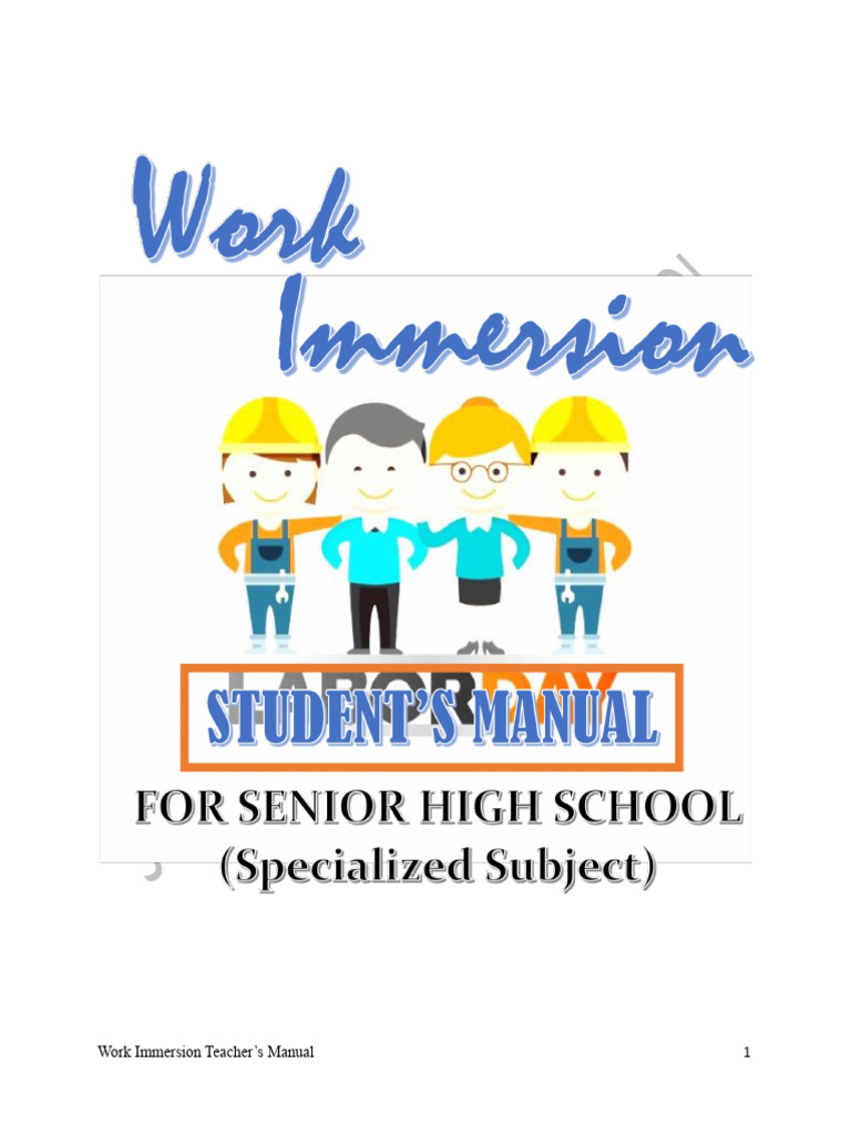 Work-Immersion-Students | PDF | Non Disclosure Agreement | Employment