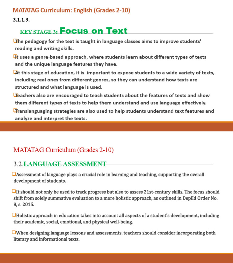 MATATAG Curriculum Group Report 27-57 | PDF