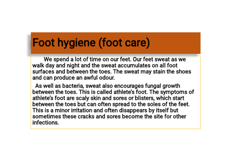 Foot Hygiene | PDF