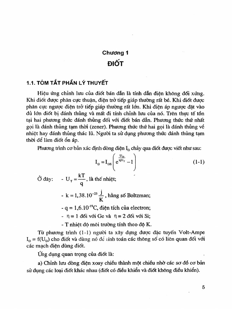 Chương 1 Diode | PDF