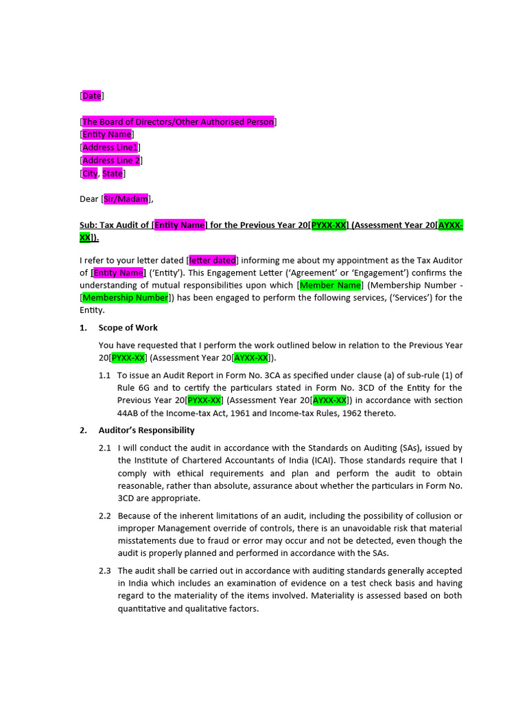 EL Tax Audit Form 3CA Individual | PDF | Audit | Confidentiality