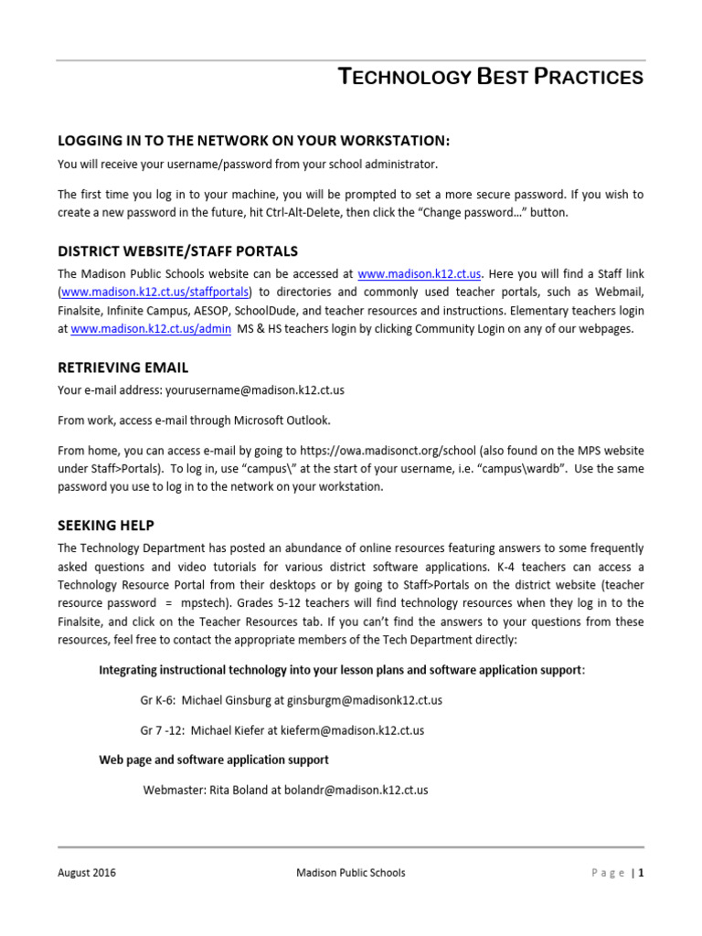 Technology Best Practices | PDF | Password | Backup