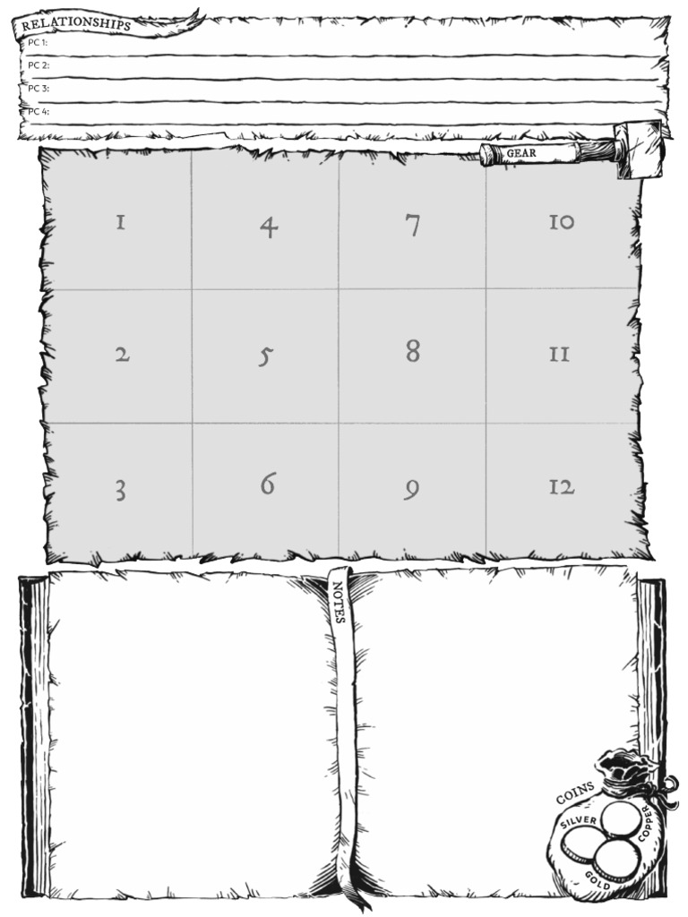 Forbidden Lands Inventory Hack Character Sheet | PDF