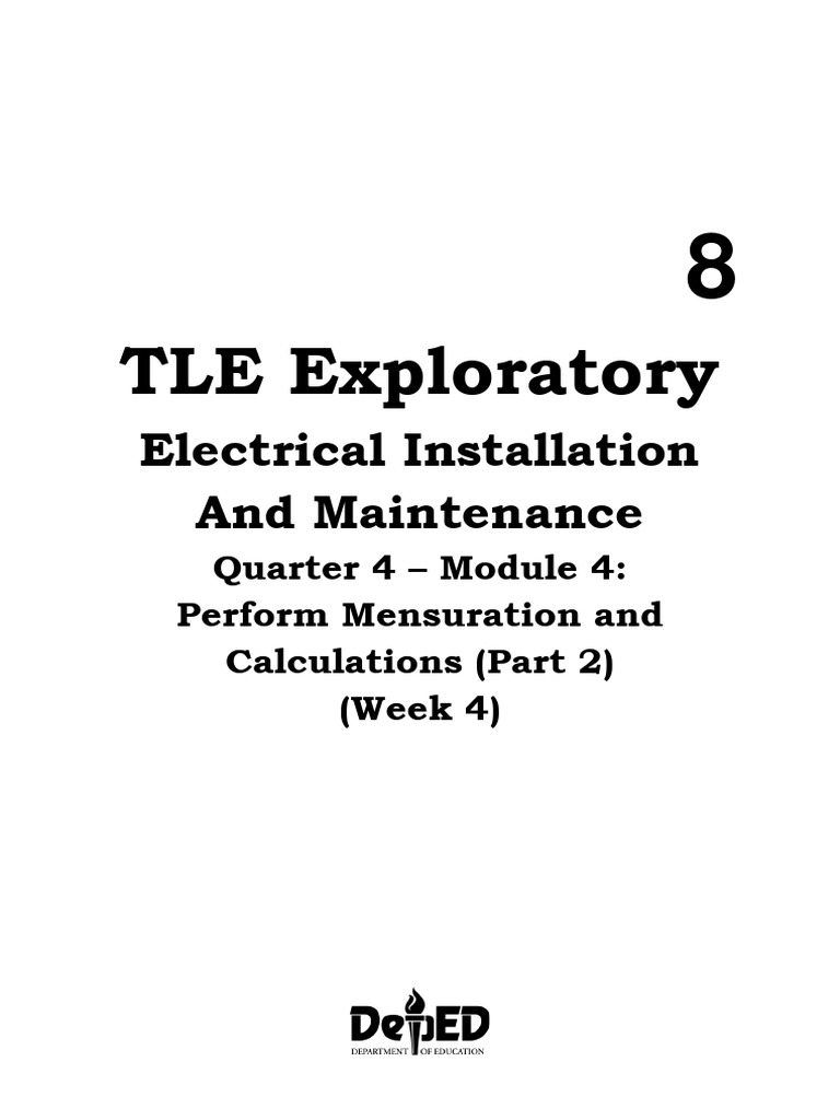 TLE Module: Electrical Measurements & Calculations | PDF | Foot (Unit) | Inch