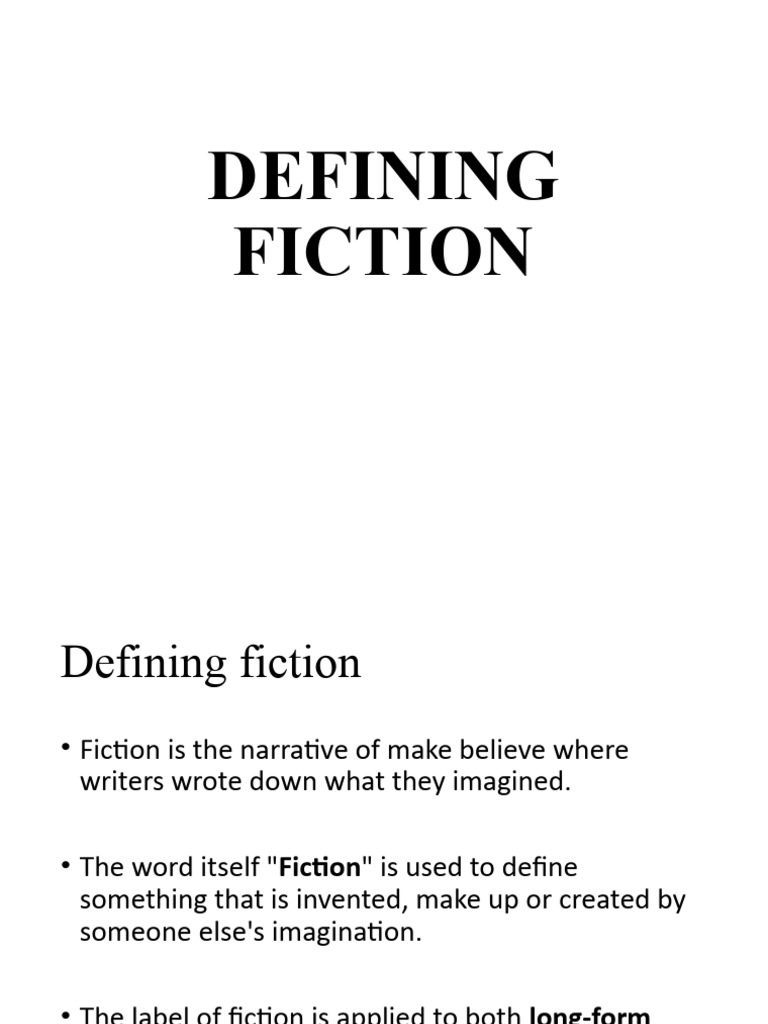 DEFINING FICTION Trixie Kaye Tanaman | PDF