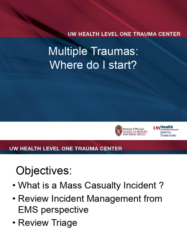 Multiple Traumas: Where Do I Start? | PDF | Emergency Department ...